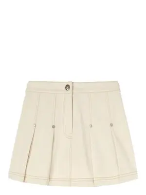 Palm Angels Pleated Mini Skirt - Neutrals