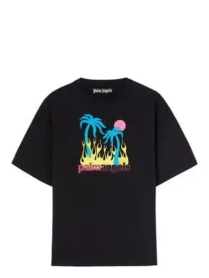 Palm Angels Burning Oasis T-shirt - Black