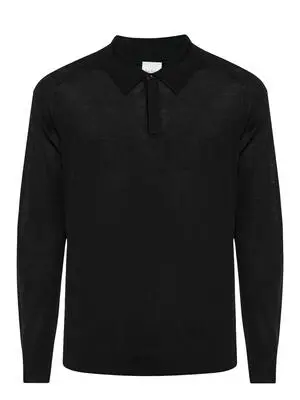 Paul Smith Merino Polo Shirt - Black