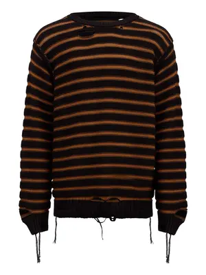 MAISON MARGIELA Stripe-pattern Jumper - Black