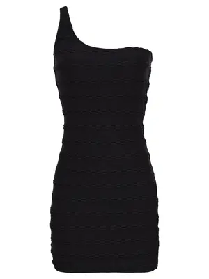 AMIR SLAMA X Jade Picon One-shoulder Mini Dress - Black