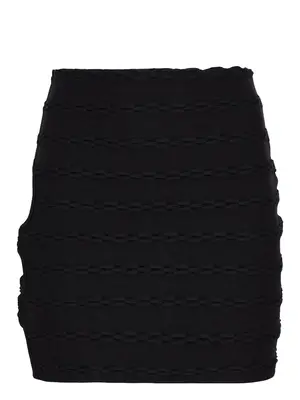 AMIR SLAMA Cut-out Detail Mini Skirt - Black