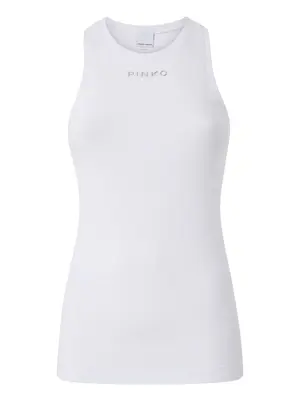 Pinko Logo-lettering Tank Top - White