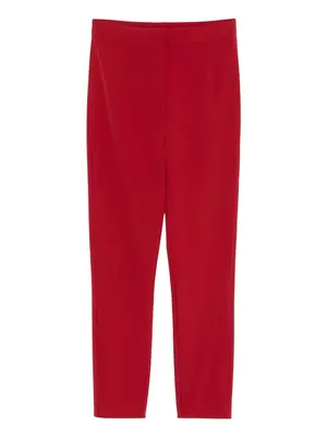 Patrizia Pepe Cropped Trousers - Red