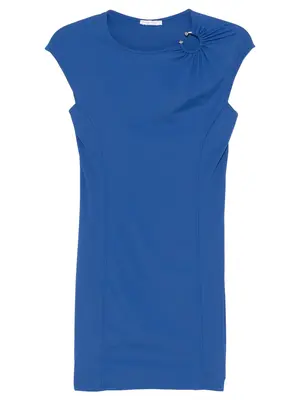 Patrizia Pepe Piercing-detail Mini Dress - Blue