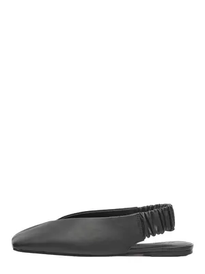 ST. AGNI Envelope Sling Back Flats - Black