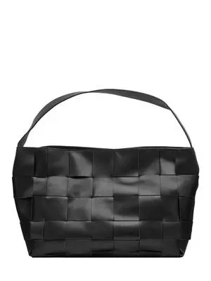 ST. AGNI Woven Large Tote - Black
