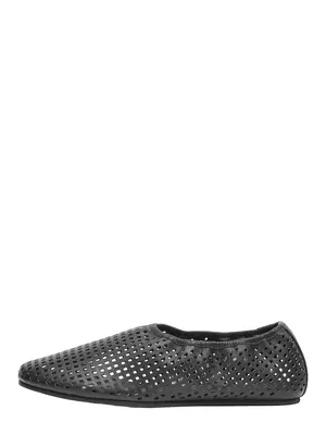 ST. AGNI Perforated Ballet Flats - Black