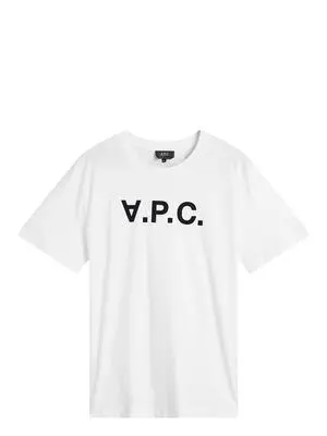 A.p.c. Vpc Logo T-shirt - White/dark Navy