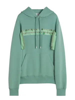 LANVIN Curb-lace Hoodie - Green
