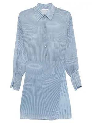 Patrizia Pepe Abstract-print Midi Dress - Blue