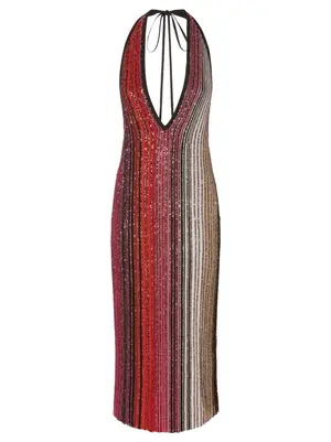 Missoni Striped Midi Dress - Red