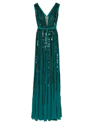 SAIID KOBEISY Sequin Maxi Dress - Green