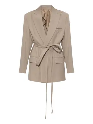 Victoria Beckham Tied-waist Blazer - Neutrals