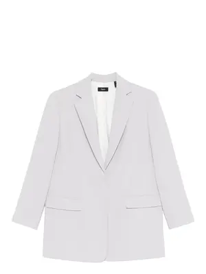 Theory Crepe Blazer - Silver