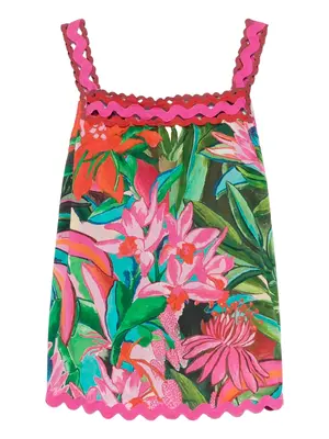 Farm Rio Jardin De Reve Top - Pink