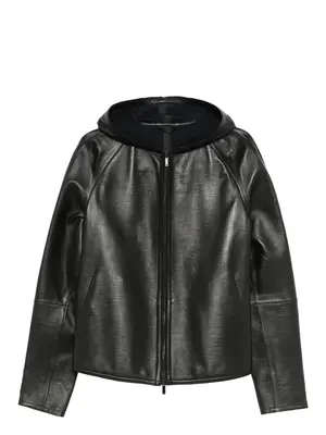 Emporio Armani Leather Jacket - Black