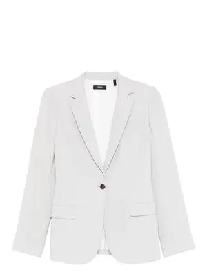 Theory Crepe Blazer - Silver