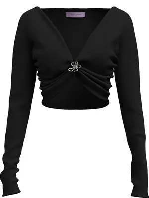 MARGHERITA MACCAPANI Angela Crop Top - Black