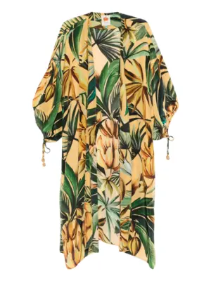Farm Rio Printed Coat - Yellow