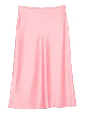 Blumarine Satin Midi Skirt - Pink