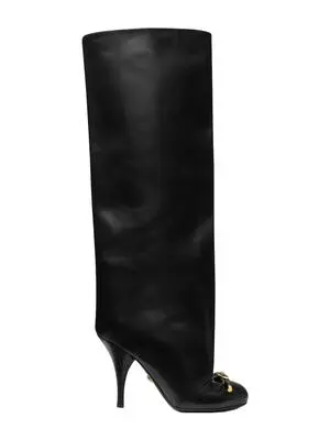 Versace 105mm Opera Bow Knee-high Boots - Black