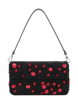 Staud Timmy Beaded Shoulder Bag Poppy