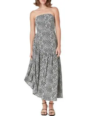 Endless Rose Strapless Maxi Dress - Ivory/ Black