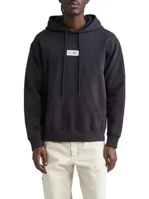 MAISON MARGIELA Numeric Logo Patch Hoodie - Washed Black