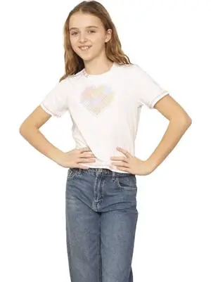 CENTRAL PARK WEST Central Park West Janna Embroidered Heart Tee