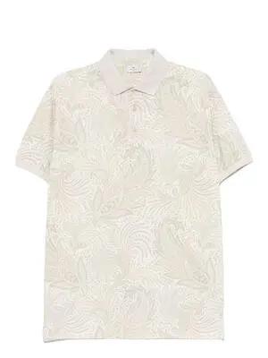 Etro Paisley-print Polo Shirt Neutrals