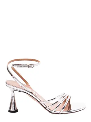 AQUAZZURA 75mm Latour Sandals - Silver