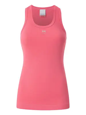 Pinko Logo-embroidered Tank Top - Pink