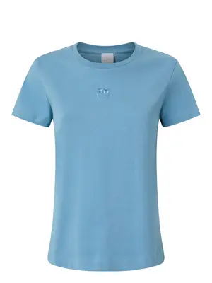 Pinko PINKO Logo-Embroidered T-Shirt Blue
