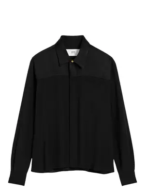 Ami Long-sleeved Contrasted Shirt - Black