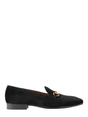 Gucci Gallipoli Horsebit Velvet Loafers Black