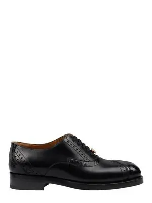 GUCCI Leather Lace-Up Derby