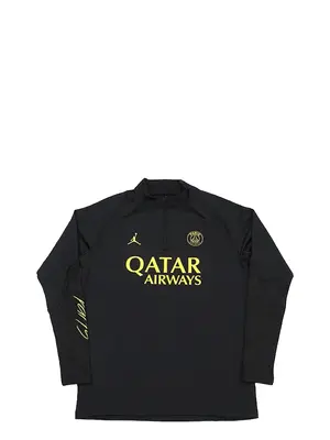 JORDAN Paris Saintgermain Strike Long Sleeve Top - Black/tour Yellow