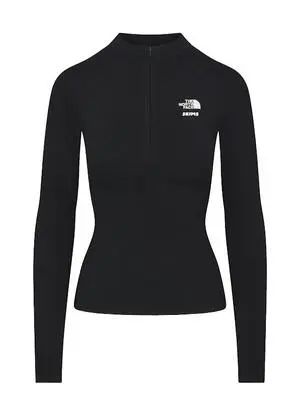 SKIMS X Tnf Refina Long Sleeve Top - Onyx