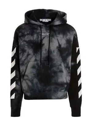 Off-White Off-White Diag Arrow Tie Dye Skate Hoodie Warm Grey