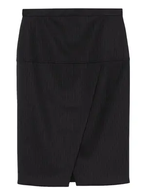 Fendi Pinstriped Pencil Skirt - Black