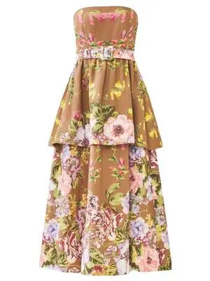 EDDY Daisy Midi Dress - Carmel Victorian Floral