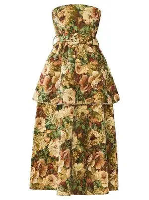 EDDY Daisy Midi Dress - Flora Floral Jacquard