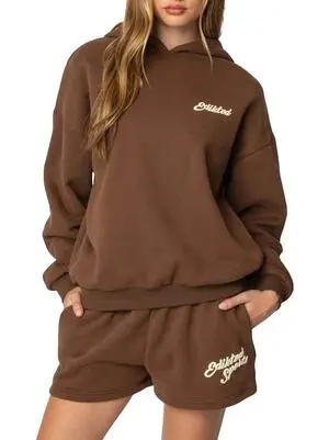 EDIKTED Relaxed Hoodie - Brown