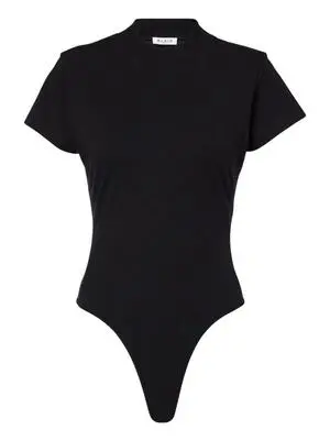 Alaïa Cotton-blend Bodysuit - Black