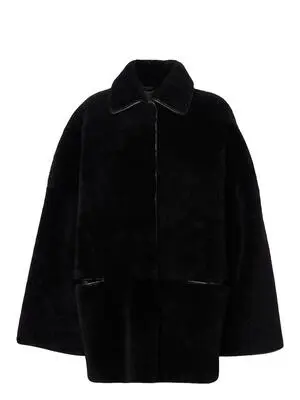 TOTÊME Oversized Shearling Jacket - Black