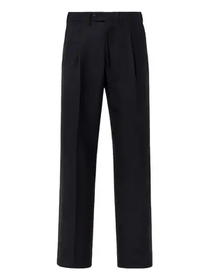 SAMAN AMEL Amo Wool Straight-leg Pants - Black