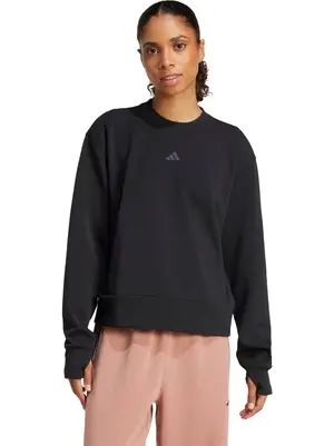 Adidas Designed-for-training Warm-up Crewneck Sweatshirt - Black