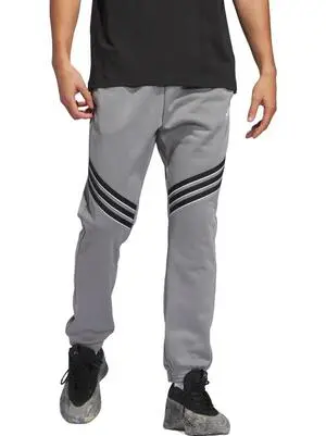 Adidas Basketball Crazy Warm Fleece Pants - Grey Three / White