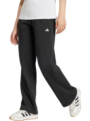 Adidas Essentials Small Logo Open-hem Pants - Black / White
